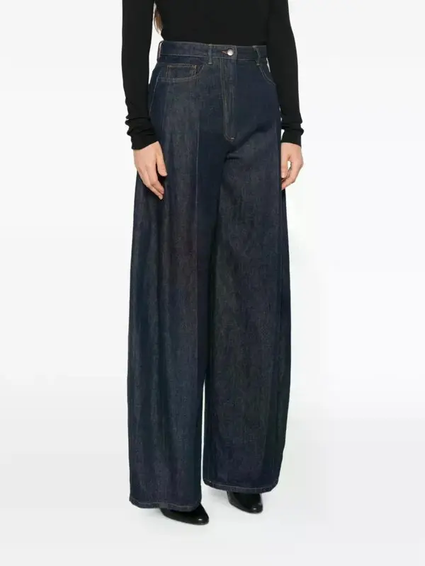 THELATEST Pleated Detail Wide-leg Jeans