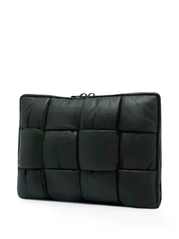 Bottega Veneta 2012-2026 Maxi Nappa Intrecciato Padded Laptop Case Business Bag - Green