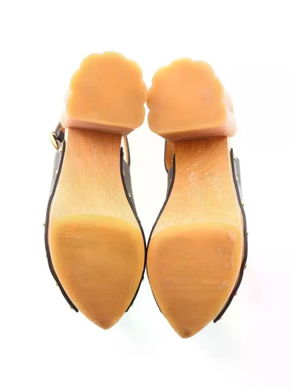Stella McCartney Daisy Stud Embellished Peep Toe Slingback Sandals