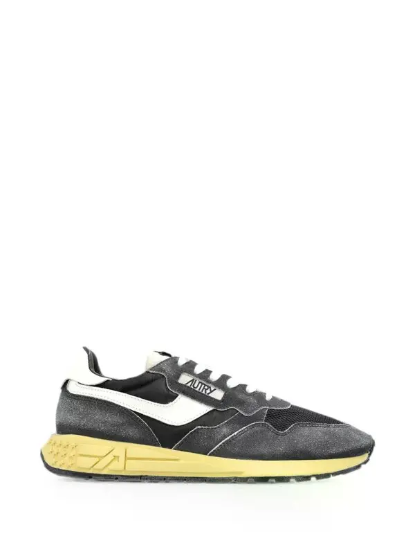 AUTRY Reelwind Low Sneakers In Nylon And Suede - Black