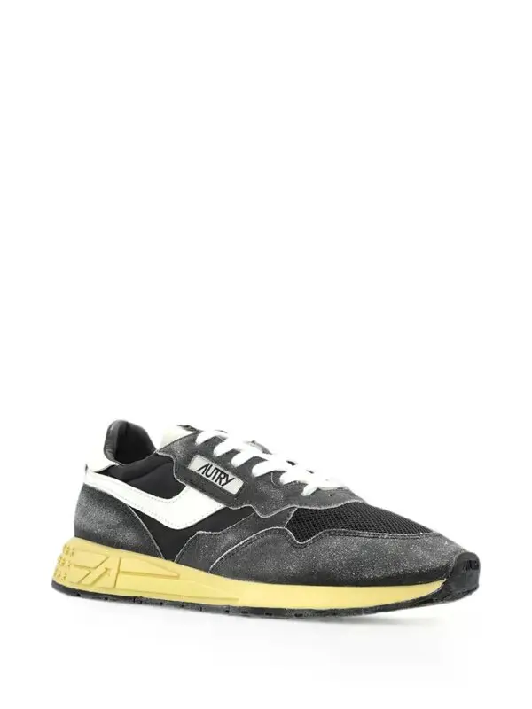 AUTRY Reelwind Low Sneakers In Nylon And Suede - Black