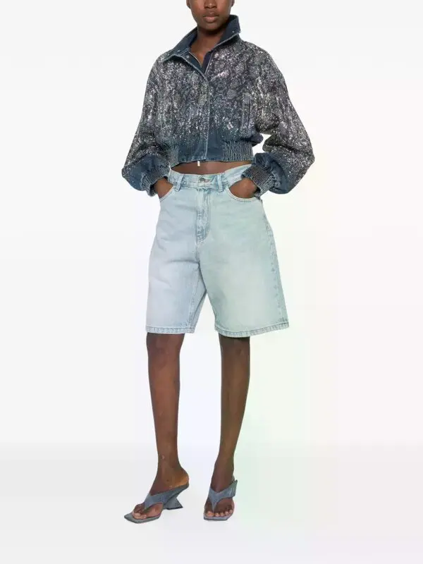 Liu Jo Sequined High Neck Denim Jacket