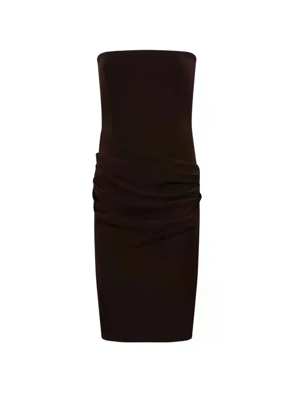 Alex Perry Strapless Draped Mid-length Dress