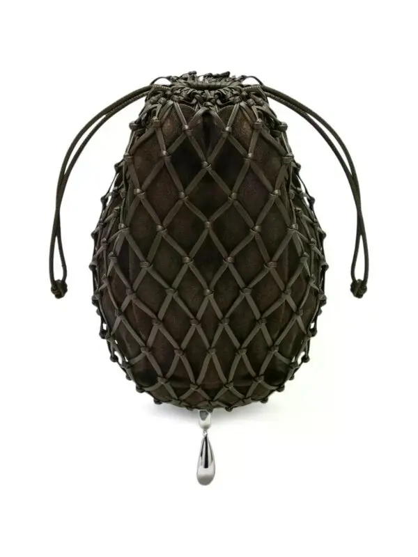 Savette Macrame Suede Pouch Bag - Brown