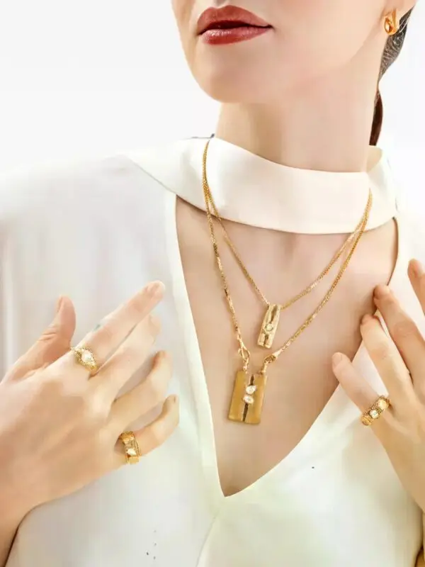 Loraida Small Blade Diamond Necklace - Gold
