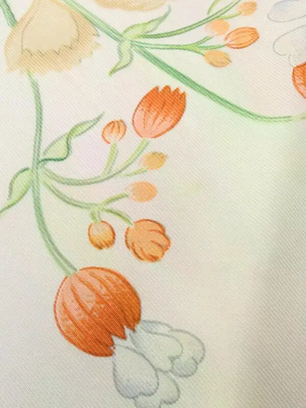Hermès 2000s Floral-print Scarf