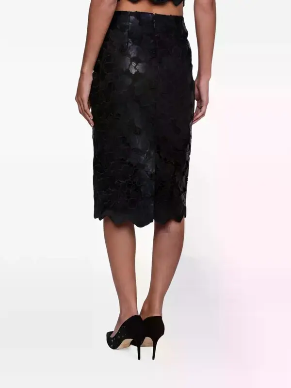 L'Agence Royal Lace-overlay Midi Skirt