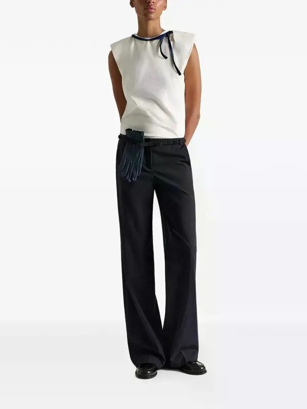 Dorothee Schumacher Padded Shoulder Bow Detail Top