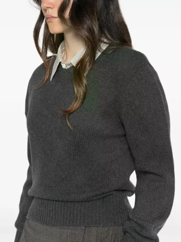 A.p.c. V-neck Ribbed Sweater