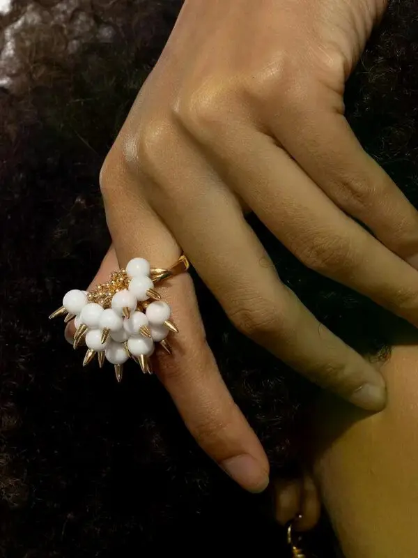ALETTO BROTHERS Muse White Onyx And Diamond Ring - Gold