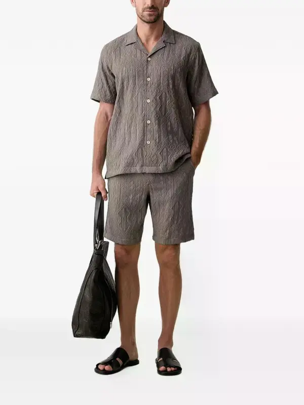 LINDBERGH Geometric Pattern Drawstring Bermuda Shorts