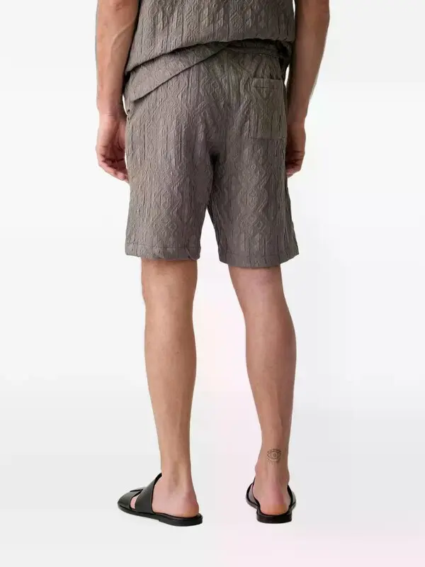 LINDBERGH Geometric Pattern Drawstring Bermuda Shorts