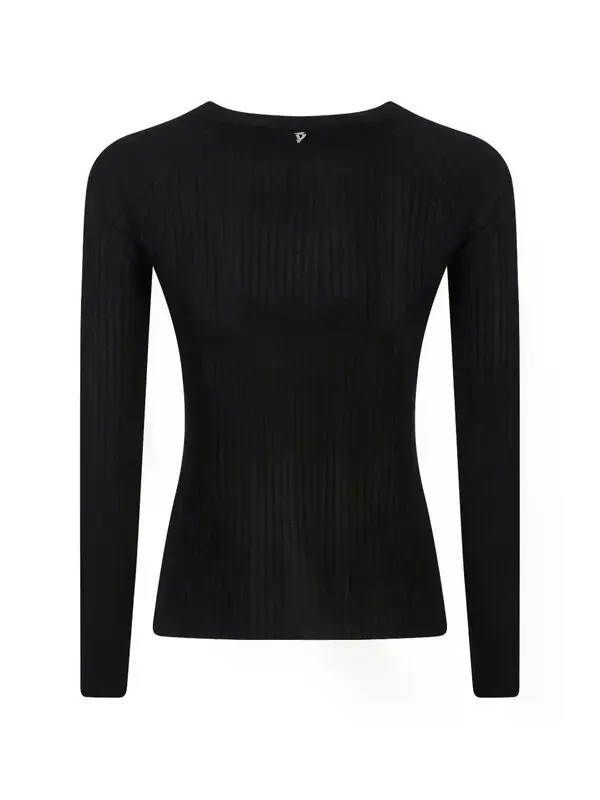 DONDUP Ribbed-knit V-neck Cardigan