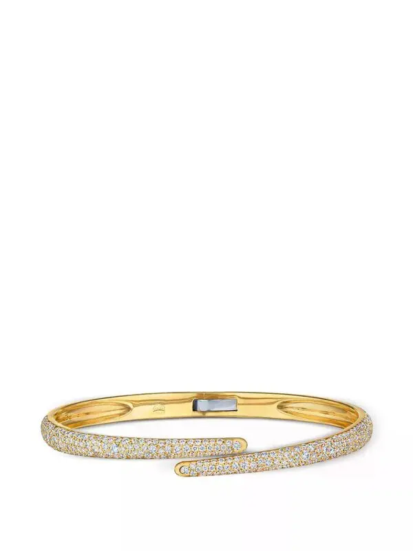 Kwiat 18k Yellow Diamond Pavé Crossover Bangle - Gold