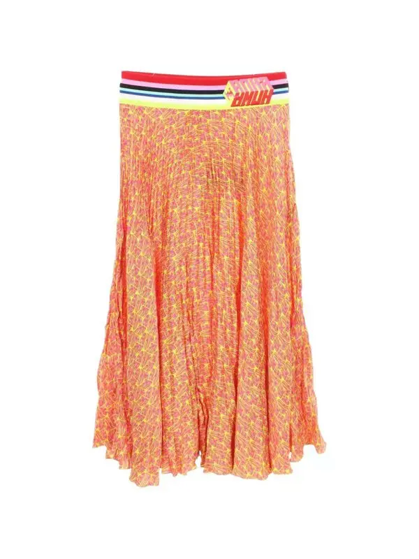 Fendi Printed Silk Midi Skirt