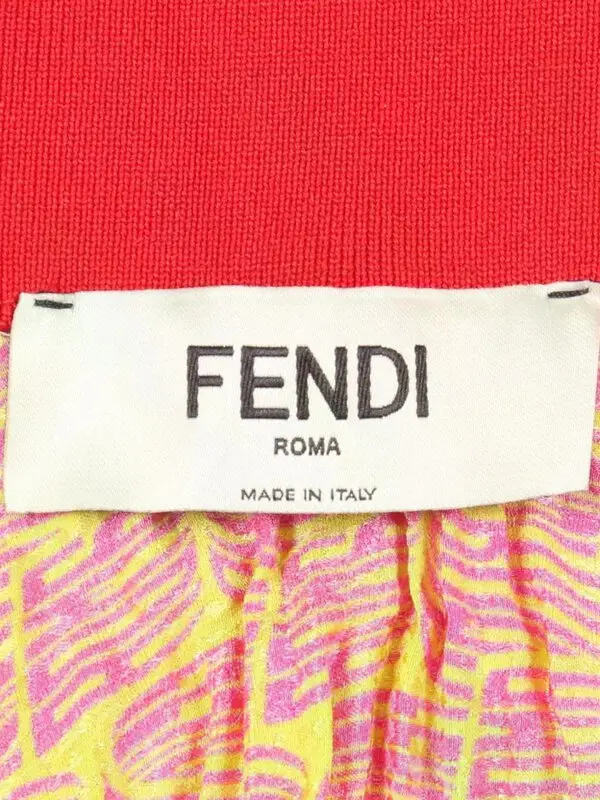 Fendi Printed Silk Midi Skirt