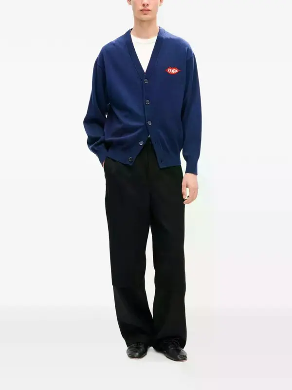 Kenzo Embroidered Motif V-neck Cardigan