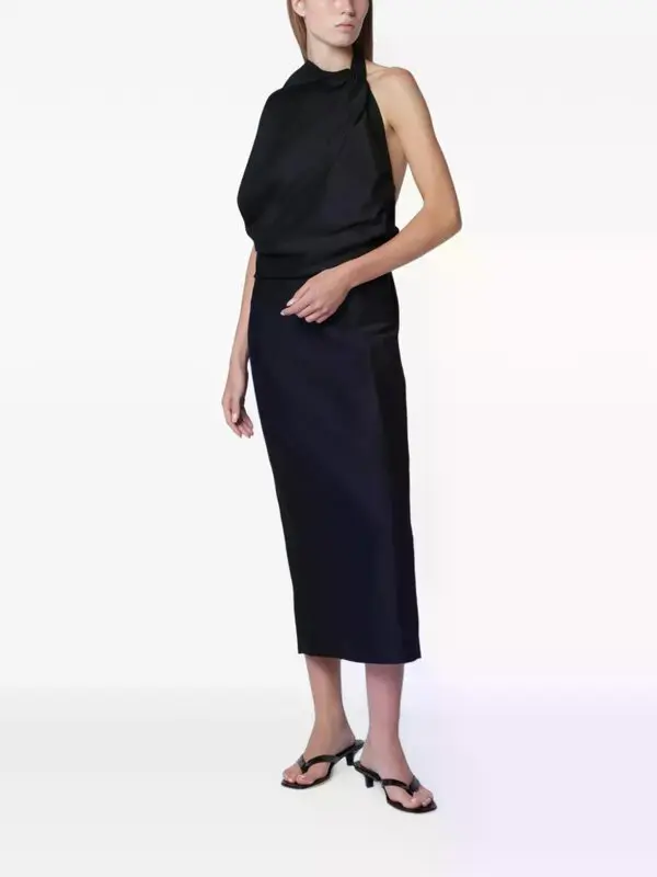 RÓHE Draped Open-back Midi Dress