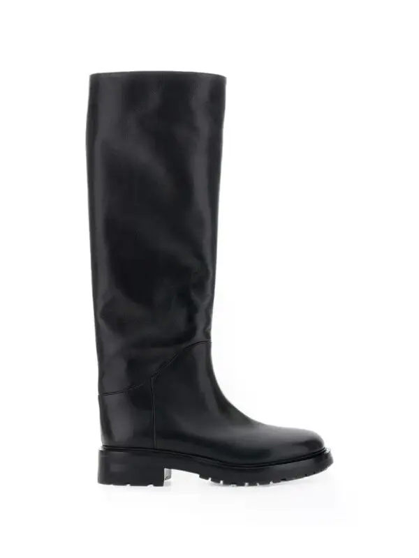 STRATEGIA SHOES Marengo Leather Knee-high Boots - Black