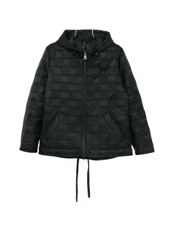 BETTY BARCLAY Quilted-design Hooded Jacket - Black