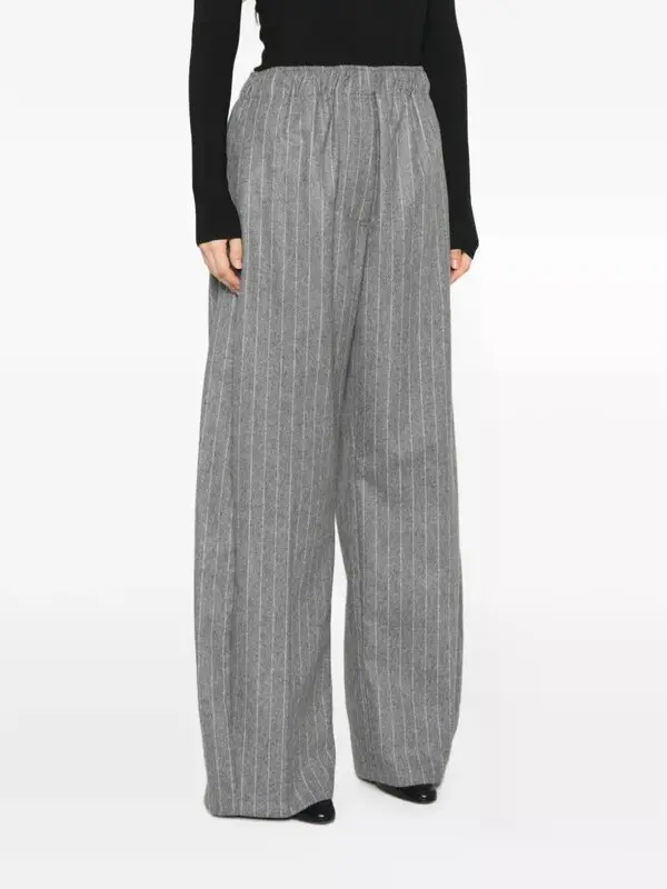 THELATEST Pinstripe Wide-leg Trousers