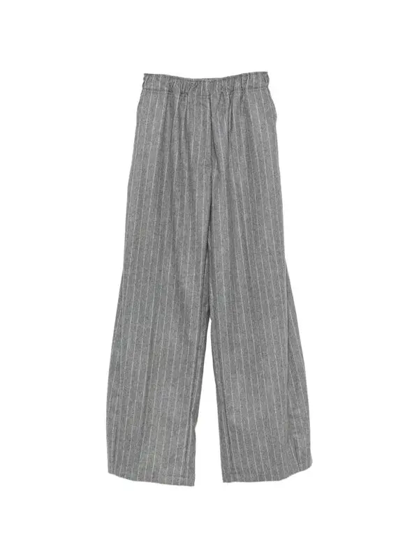 THELATEST Pinstripe Wide-leg Trousers
