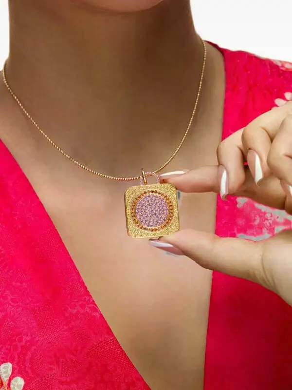 Devon Woodhill Voyage Sapphire Locket Pendant In 18k Yellow