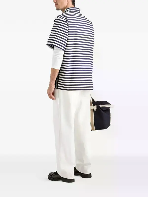 Dolce & Gabbana Cotton Trousers With Logo Buttons