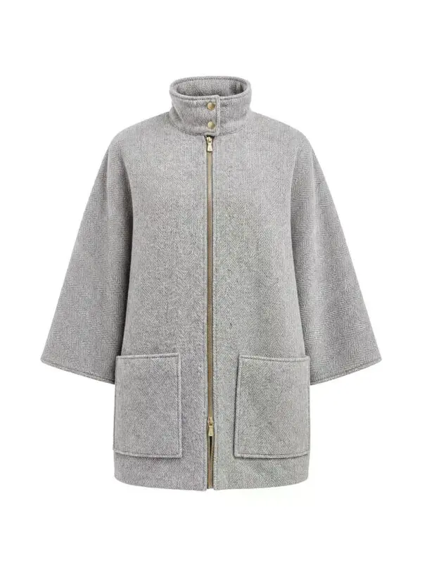 Eleventy Herringbone-pattern Single-breasted Coat