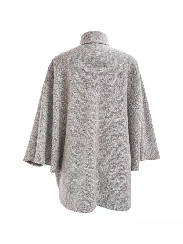 Eleventy Herringbone-pattern Single-breasted Coat