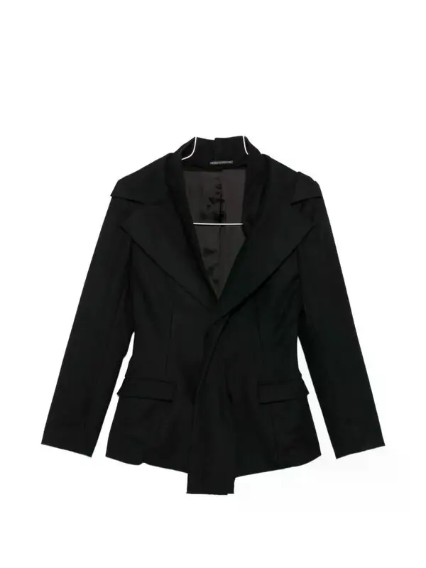 Yohji Yamamoto Asymmetric Flap-pocket Jacket - Black