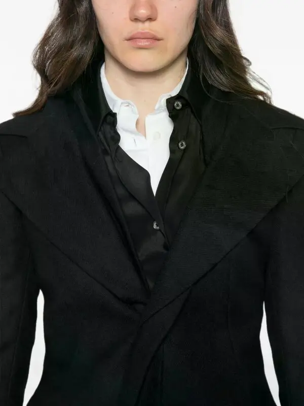 Yohji Yamamoto Asymmetric Flap-pocket Jacket