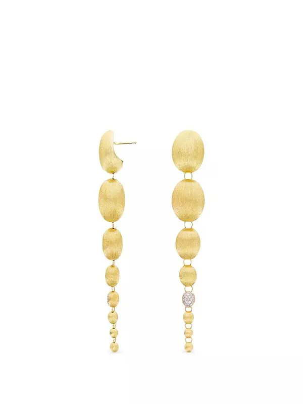 NANIS 18k Yellow Diamond Pavé Graduating Link Drop Earrings