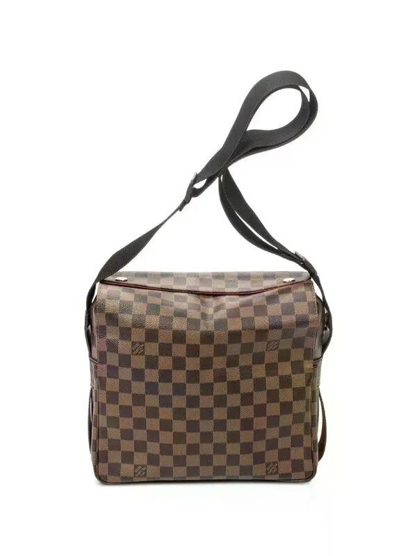 LOUIS VUITTON Damier Ebene Naviglio Shoulder Bag - Brown