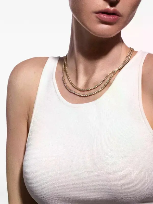 WITH LOVE Lab-grown Diamond Tennis Necklace In 14k Yellow