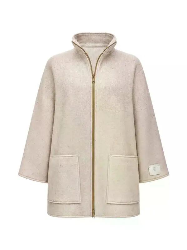 Eleventy Zip-up Herringbone Coat