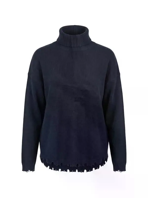 KUJTEN Mavis Distressed Roll-neck Sweater