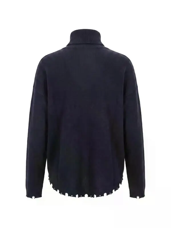 KUJTEN Mavis Distressed Roll-neck Sweater