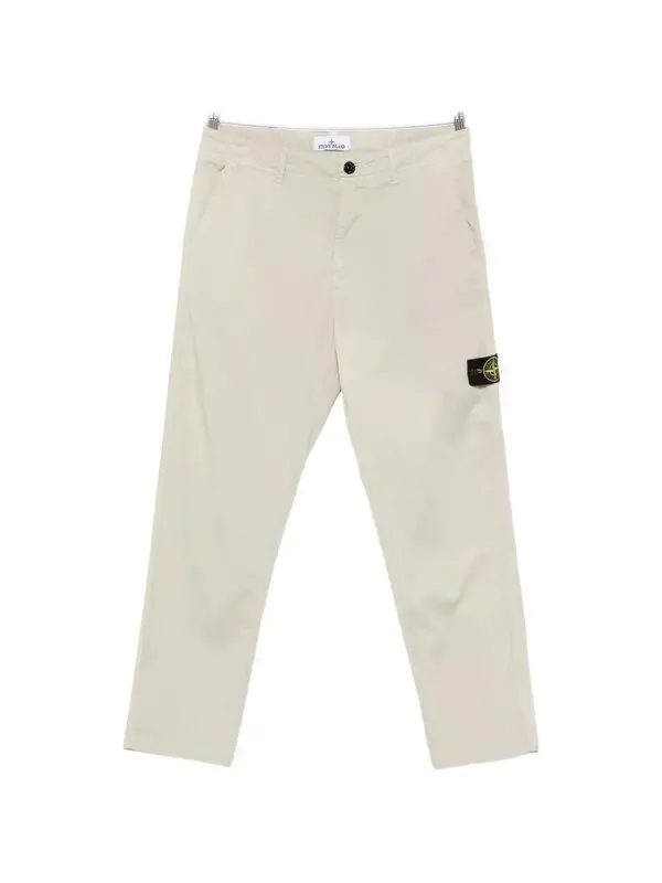 Stone Island Logo Patch Straight-leg Trousers