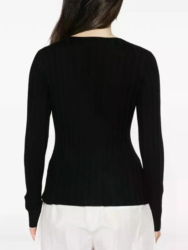 HUGENBERG Ribbed Knit Henley Sweatshirt