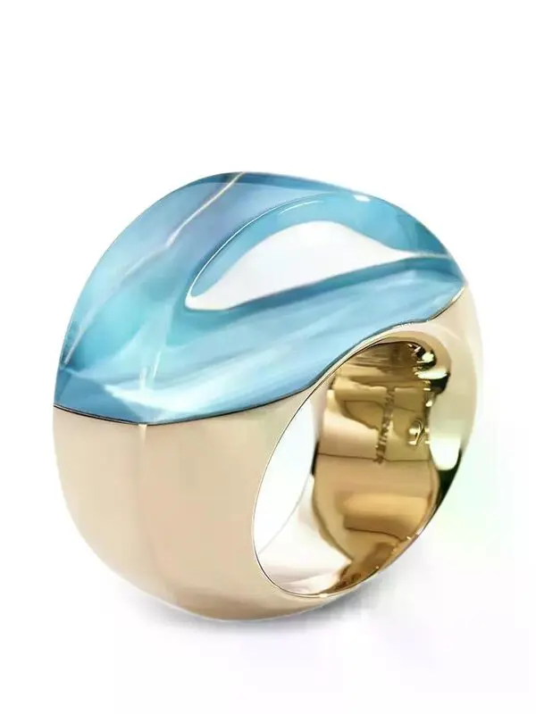 Vhernier Aladino Turquoise And Rock Crystal Ring
