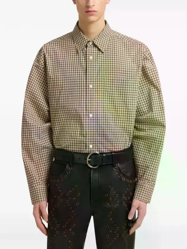 Marni Micro-checked Shirt - Neutrals