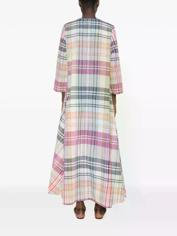 ORDI.TO Lavinia Check-print Maxi Dress