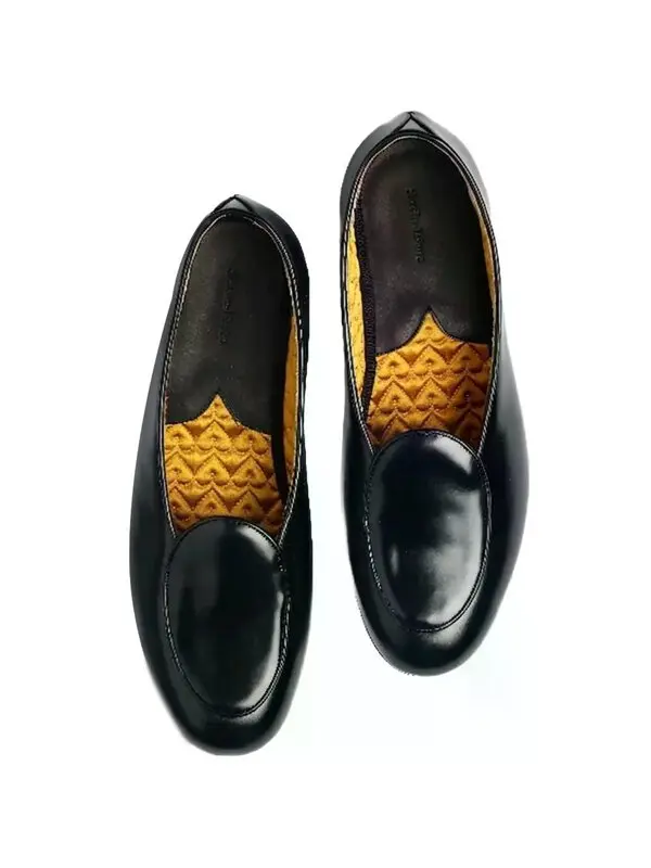FORTELA Hampton Abrasive Leather Slippers - Black