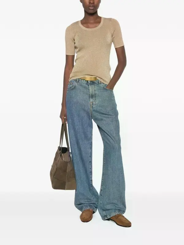Max Mara Scoop-neck T-shirt - Gold