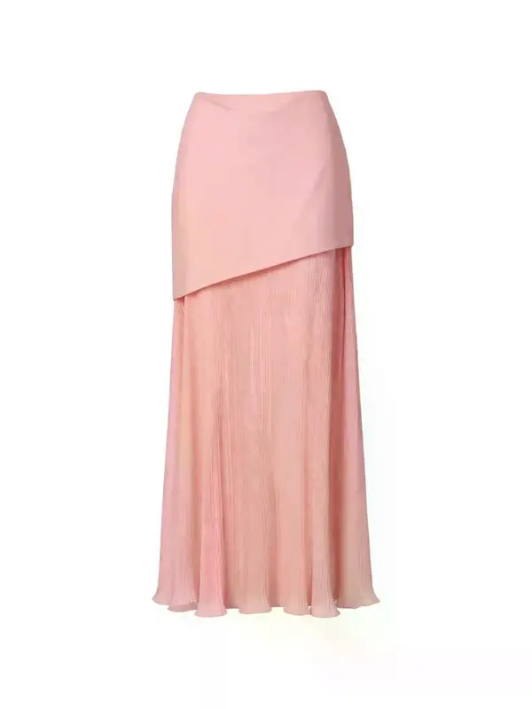 BAOBAB Asymmetrical Pleated Maxi Skirt - Pink