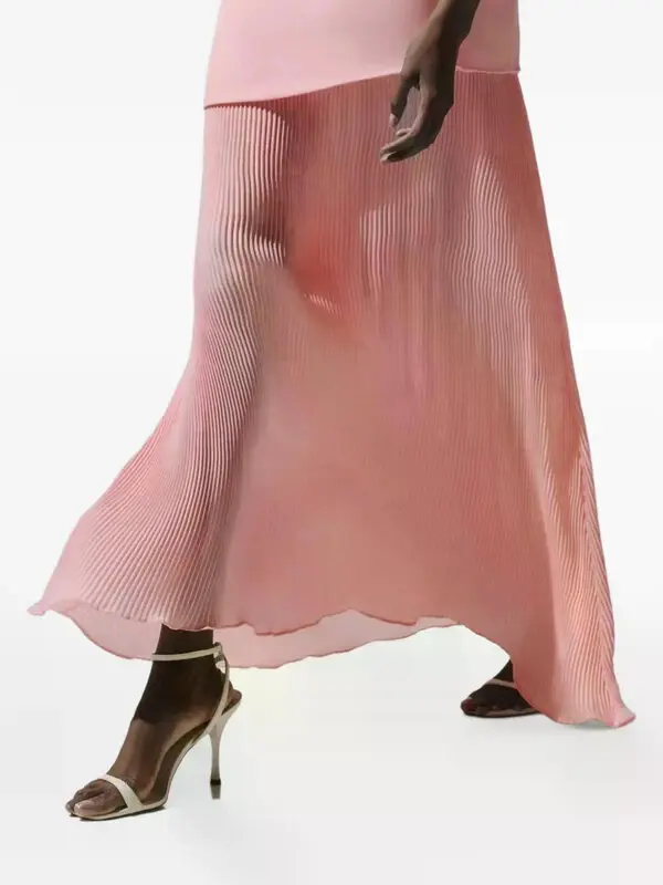 BAOBAB Asymmetrical Pleated Maxi Skirt - Pink
