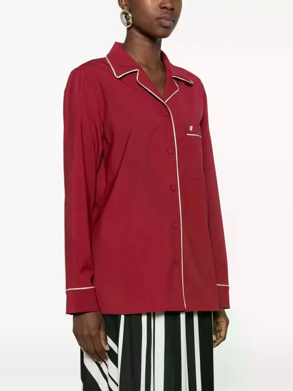 Alberta Ferretti Contrast-trim Chest-pocket Shirt