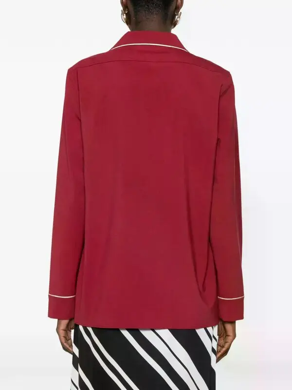 Alberta Ferretti Contrast-trim Chest-pocket Shirt