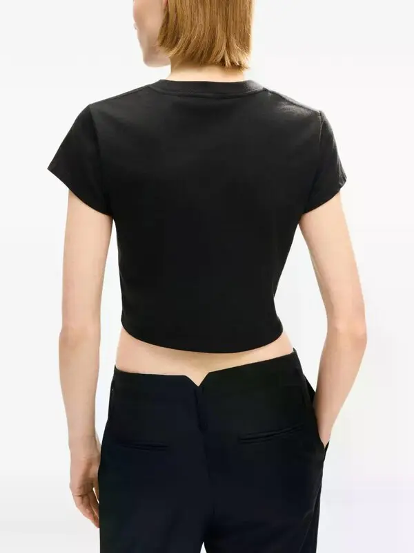 Kenzo Signature-embroidered Cropped T-shirt
